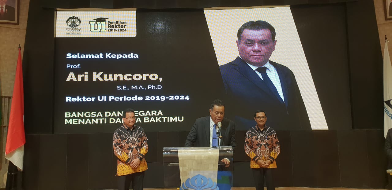 Ari Kuncoro Resmi Jadi Rektor Universitas Indonesia