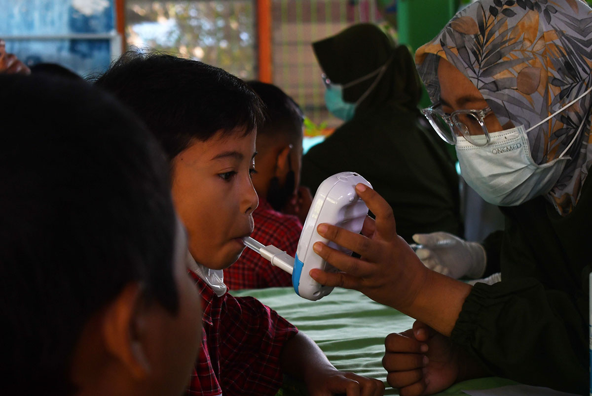 Skrining Keterpaparan Asap Rokok Murid SD