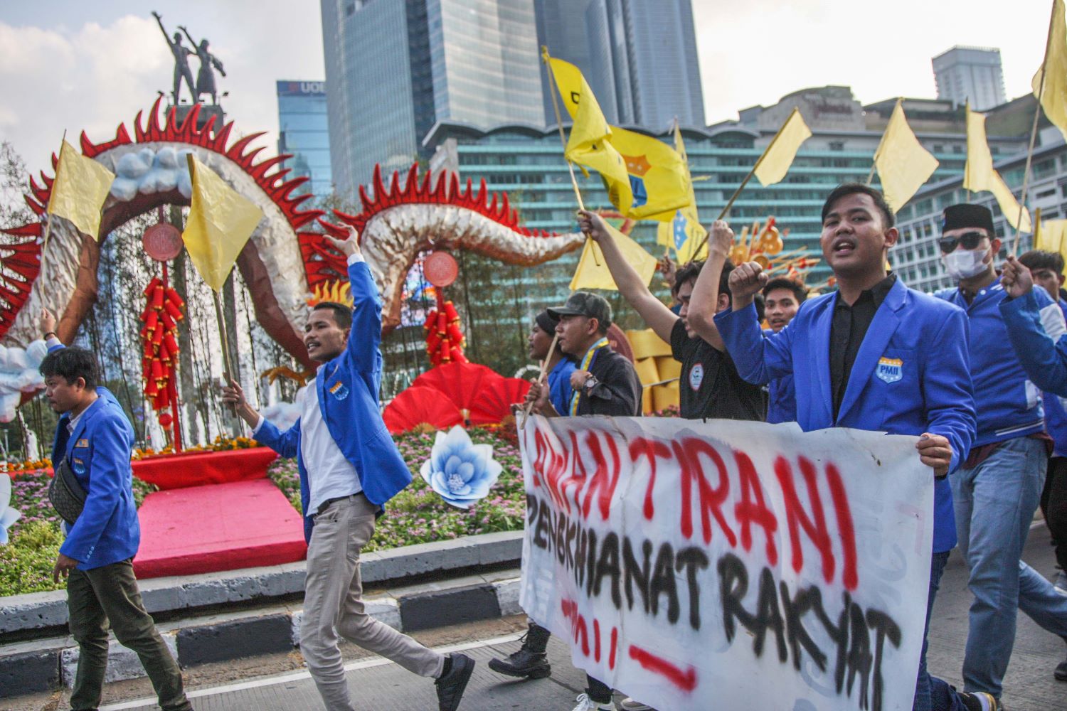 Aksi PMII Melawan Tirani