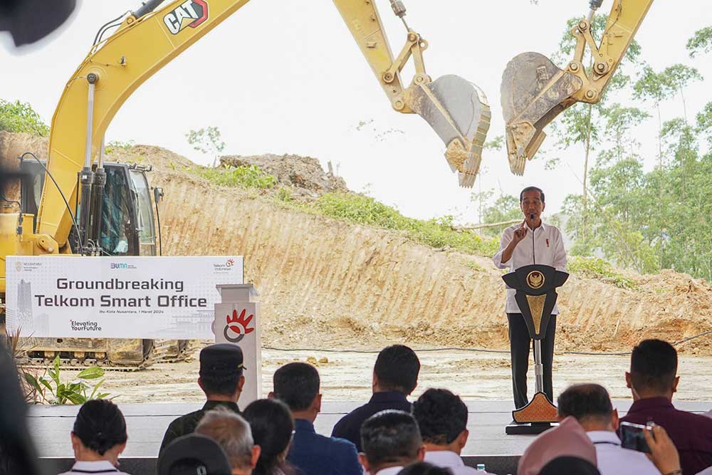 Groundbreaking Telkom Smart Office di IKN