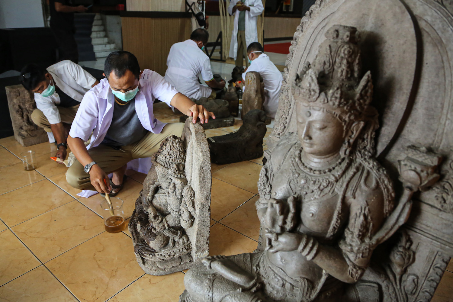 Konservasi Arca Purbakala Koleksi Museum Ranggawarsita